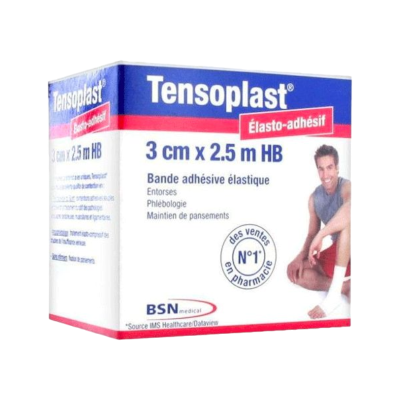 Bande adhésive haute tolérance cutanée tensoplast HB BSN Medical ...